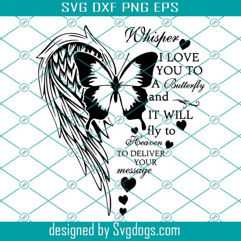 Memorial Angel Wings Svg Butterfly In Memory Svg Memorial Quotes Svg Printable Quotes Svg 